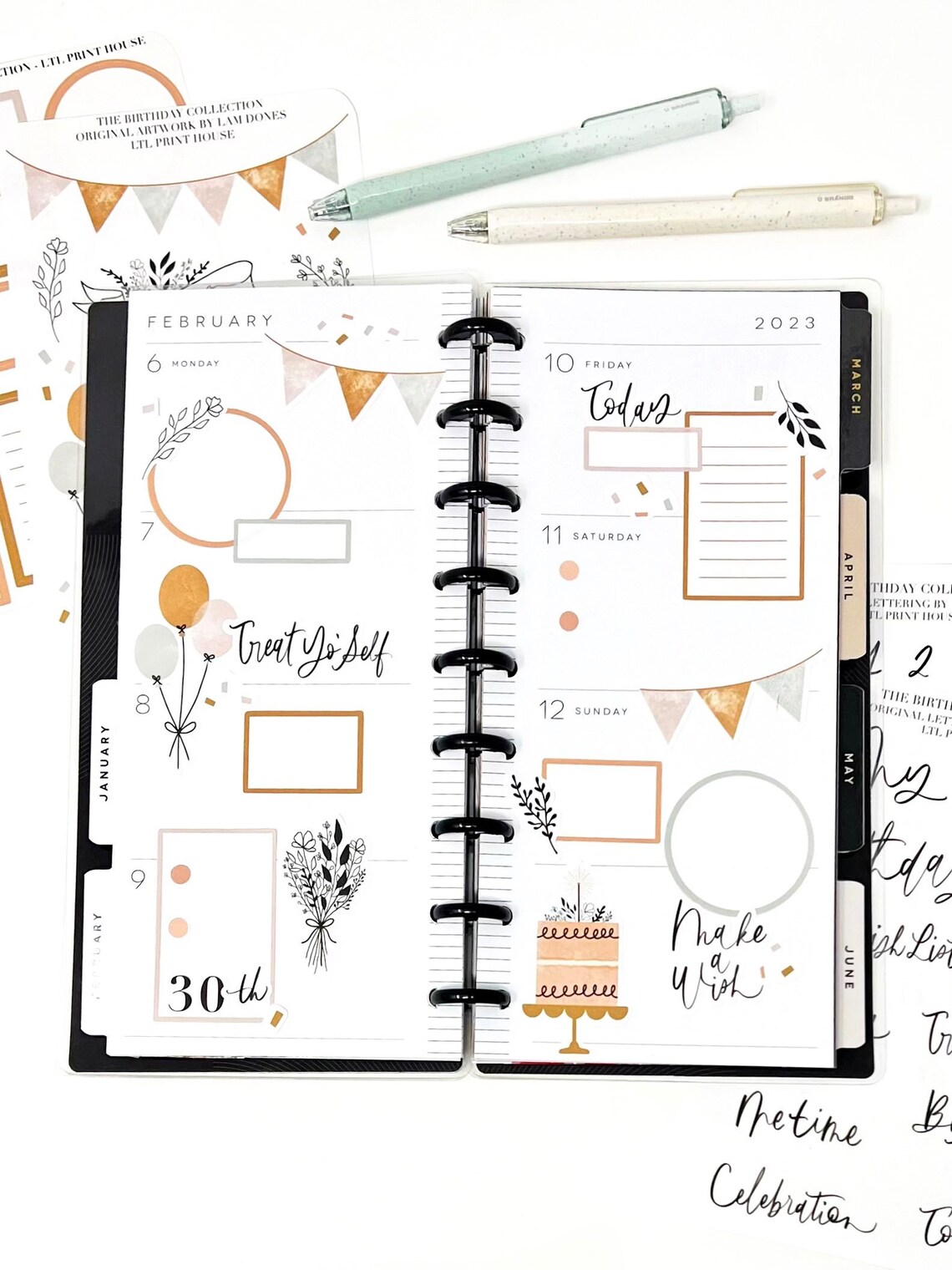 Birthday Stickers L Decorative Planner Stickers - Etsy