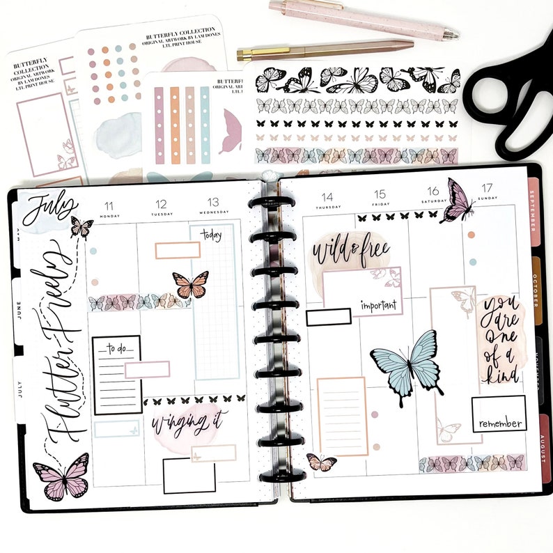 Complete Butterfly Collection L Decorative Planner Stickers - Etsy