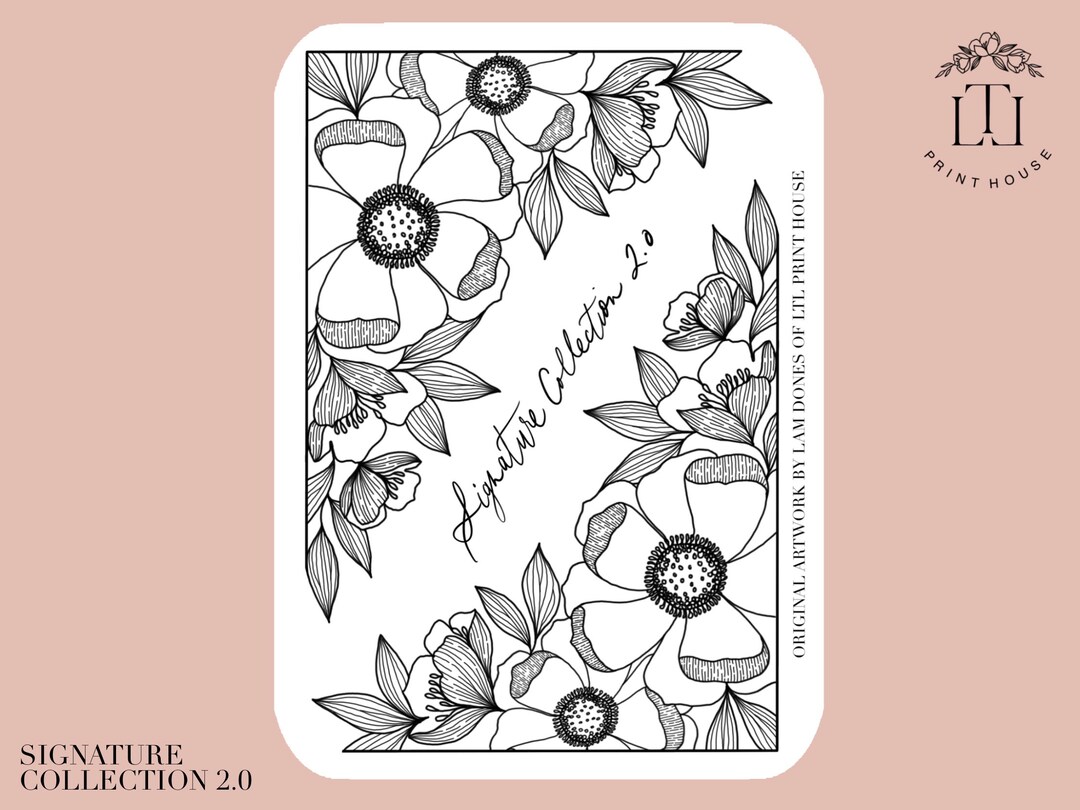 Signature Collection 2.0 L Floral Corner Stickers L Decorative Planner ...