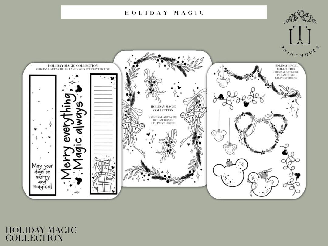 Holiday Magic Greenery Bundle L Decorative Planner Stickers - Etsy