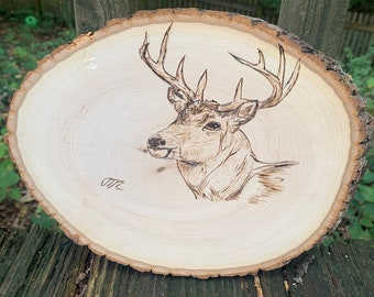 Deer Wood Burning | Etsy