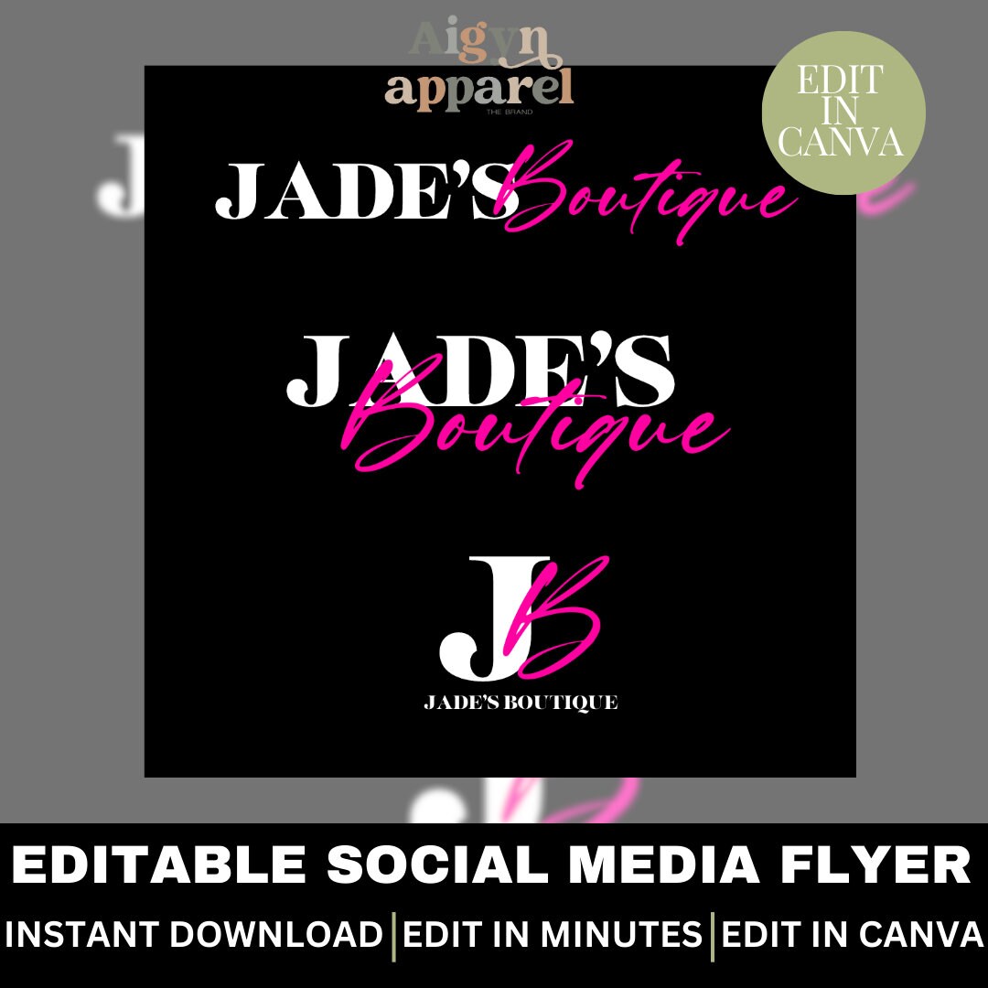 Editable Social Media Flyer Template, Canva Design (digital Download ...