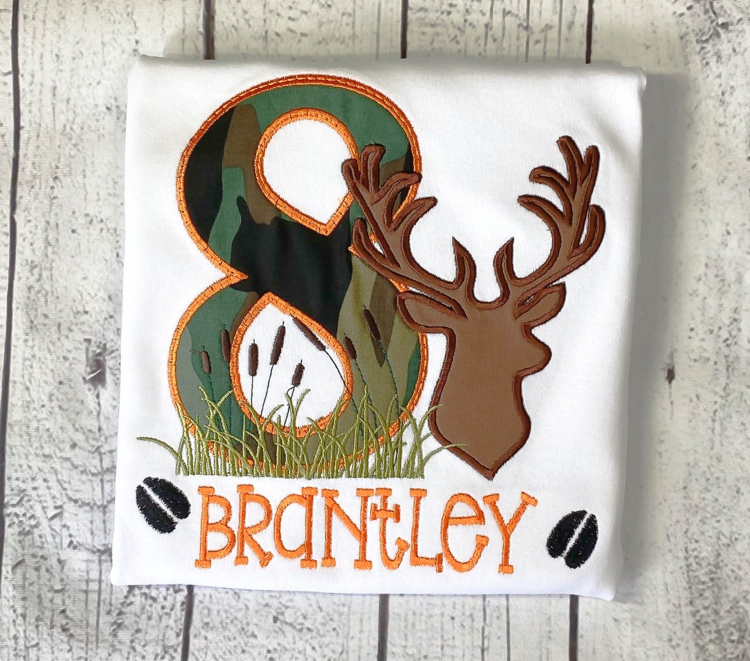 Personalized Embroidery Deer Hunting Birthday Shirt, Camo. - Etsy