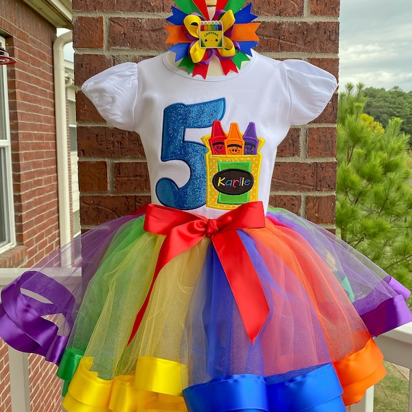 Crayola Birthday Dress - Etsy