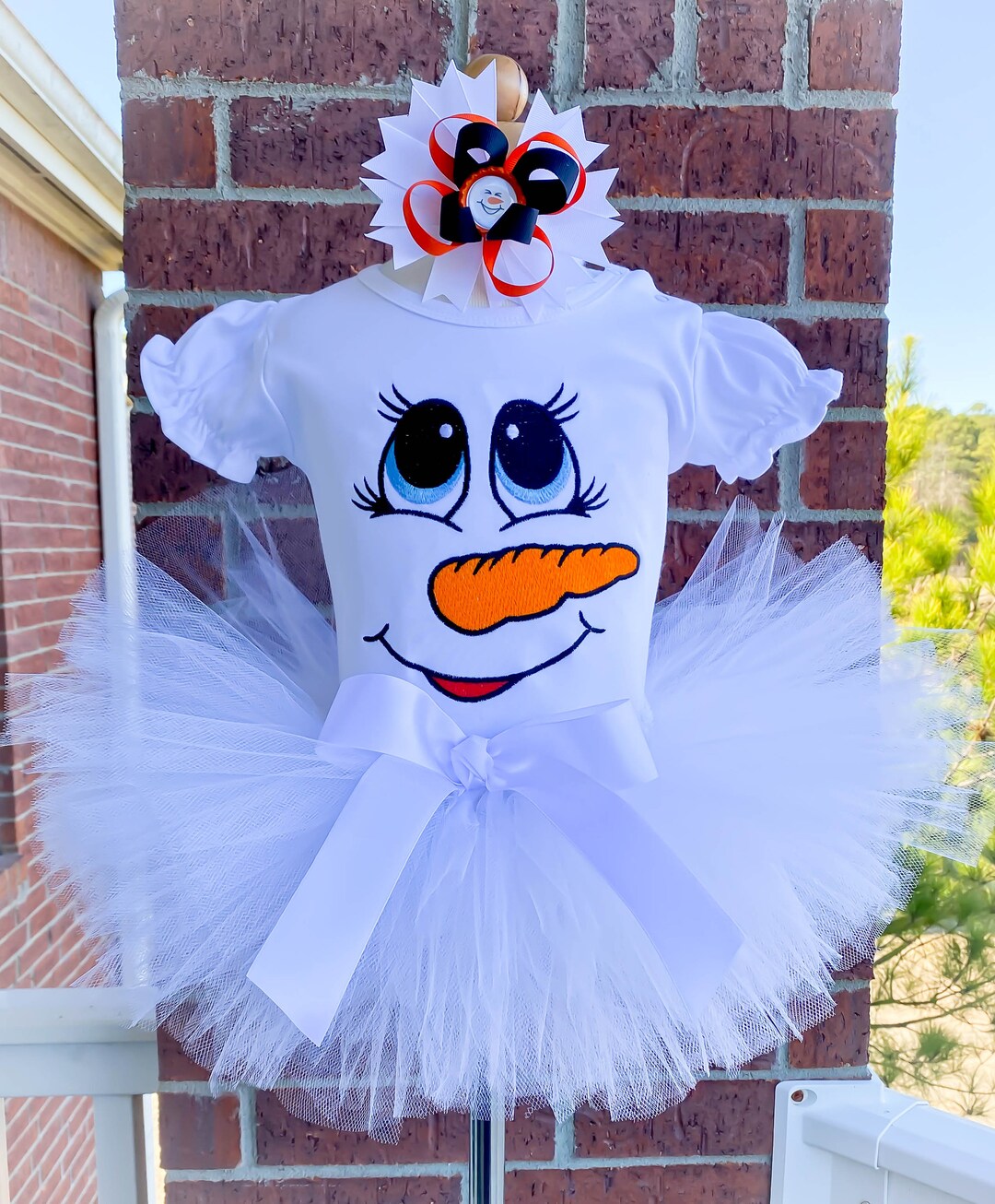 Personalized Embroidery Snowman Tutu Set, Tutu Dress, Winter, Snow ...