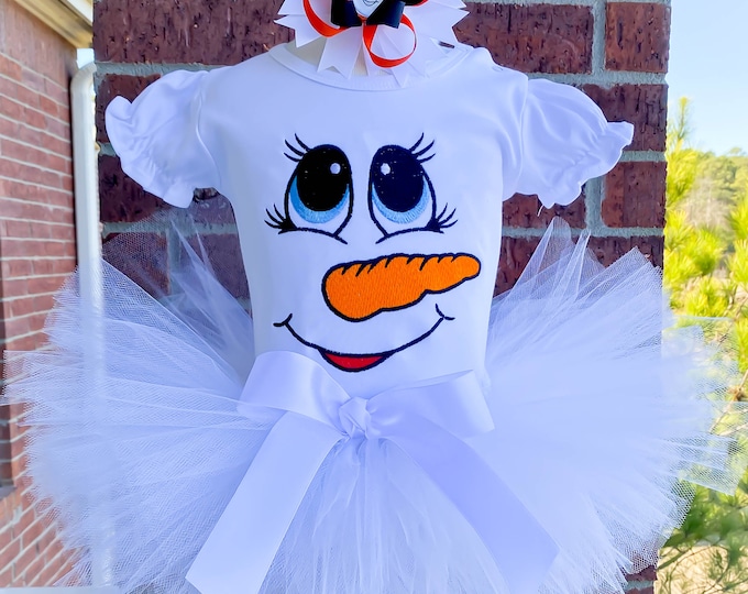 Personalized Embroidery Snowman Tutu Set, Tutu Dress, Winter, Snow ...