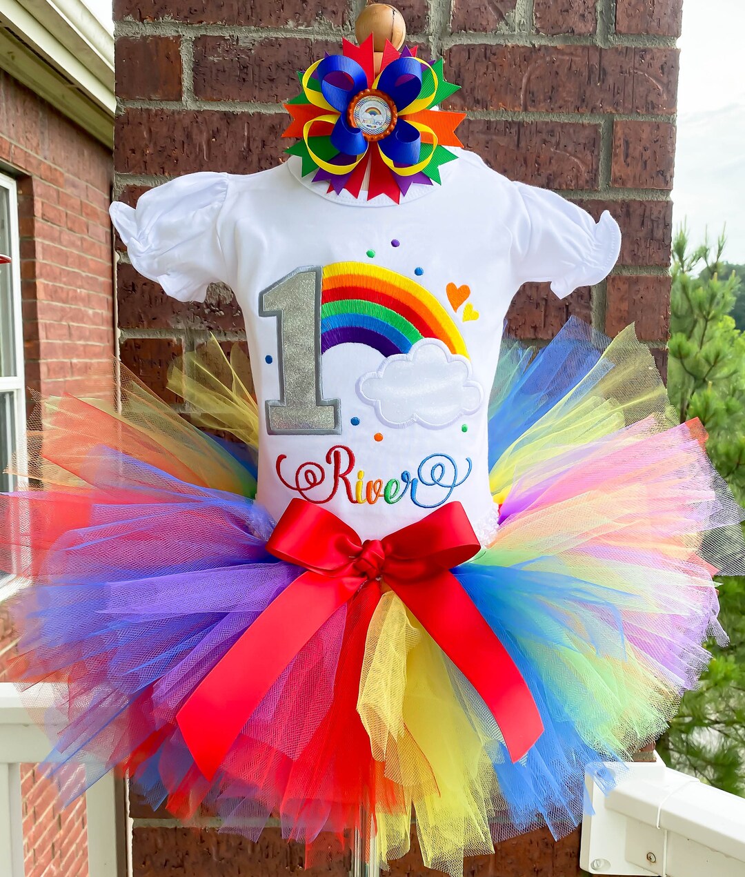 Personalized Embroidery Rainbow Tutu Set, Colors, Magical, Tutu Dress ...