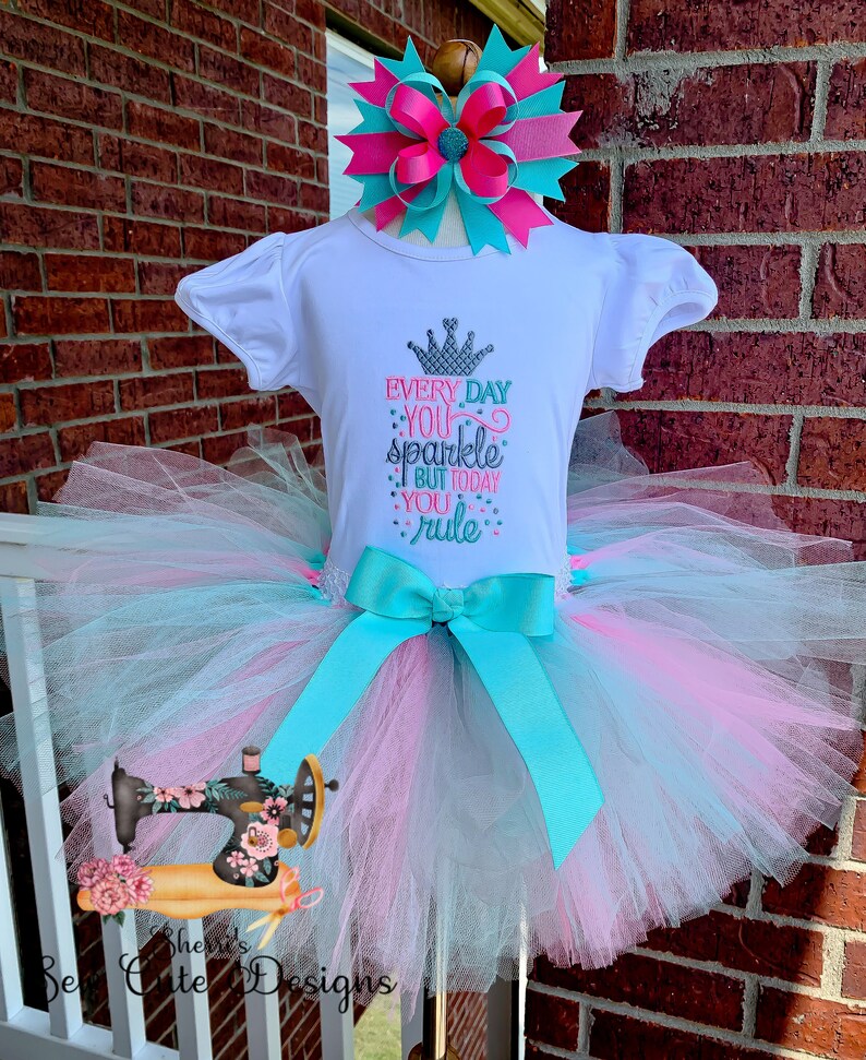 Personalized Embroidery Princess Tutu Set Sparkle Pink Any - Etsy