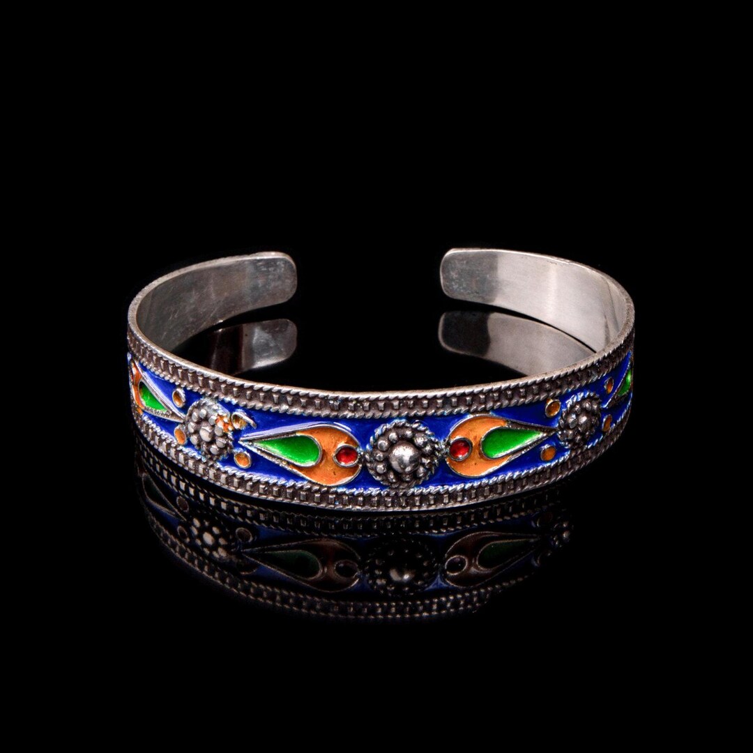 Vintage Handmade Moroccan Berber Silver Cuff Bracelet,moroccan Jewelry ...