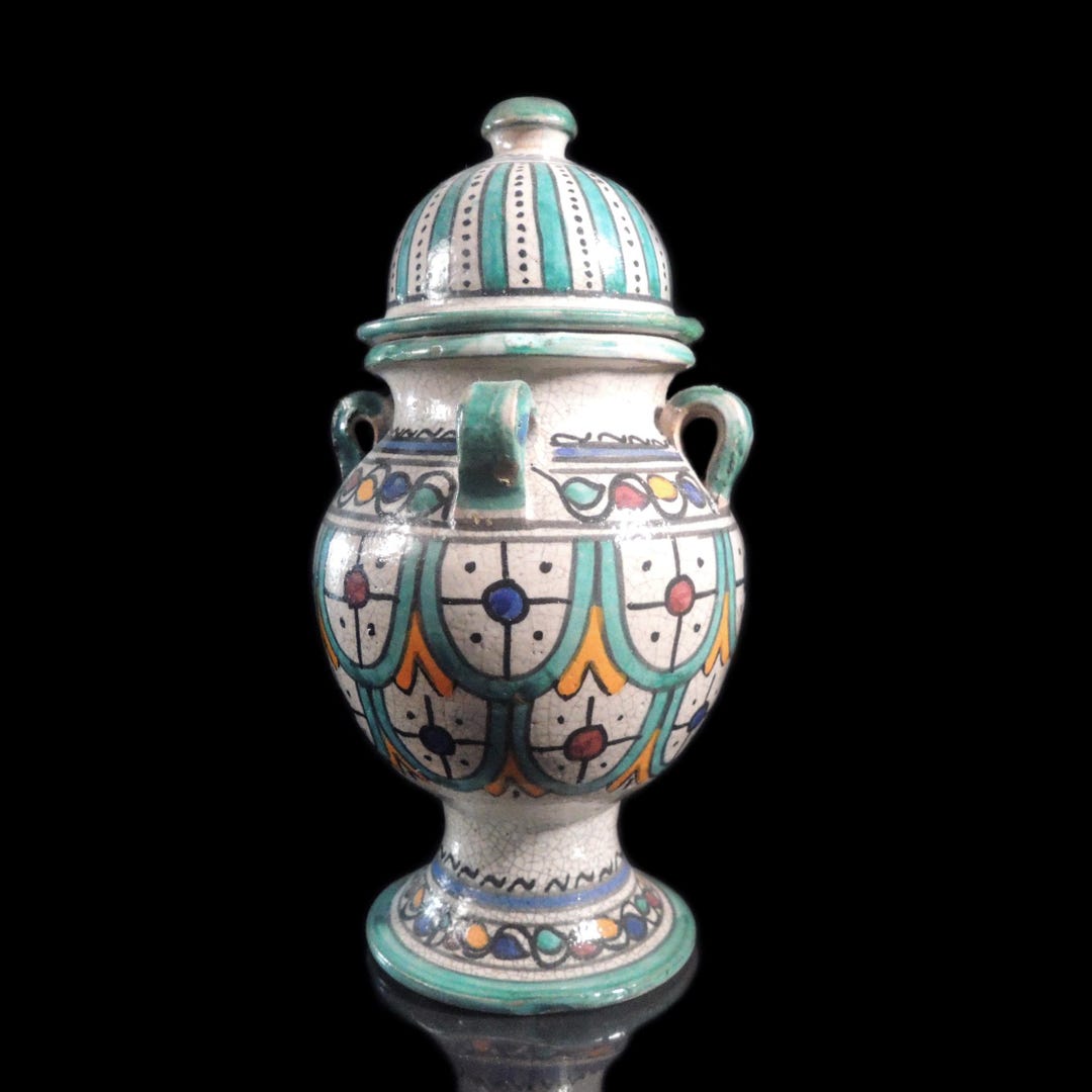 Vintage Handmade Moroccan Fez Ceramic Pottery / Moroccan Decor ...