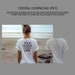 Female Model Back View Mockup Wearing Short Sleeve White T Shirt ...