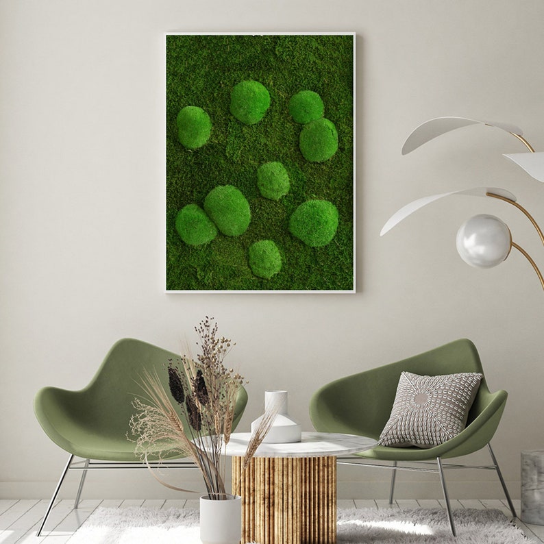 Handmade Rectangle Moss Picture: Green Wall Art Decor - Etsy