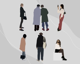 Flat Vector People Illustration - Pack Art - Etsy