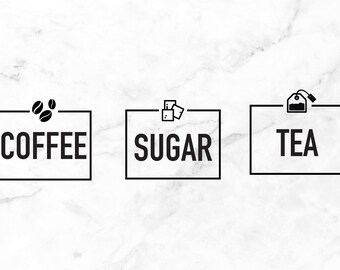 Coffee, Creamer, Sugar, Tea, SVG, Digital File - Etsy