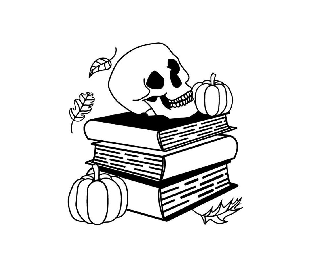 Spooky Bookish SVG Spooky Book Stack - Etsy