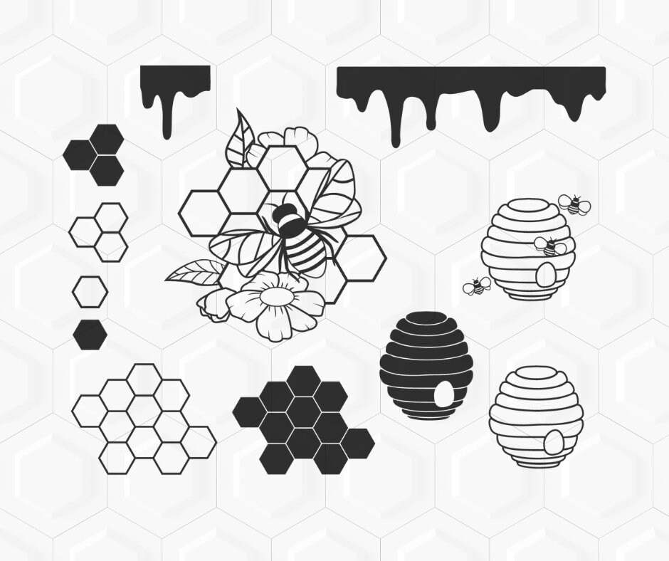 Bee SVG - Cut Files Cricut - Mega Bee Svgs Bundle - Etsy