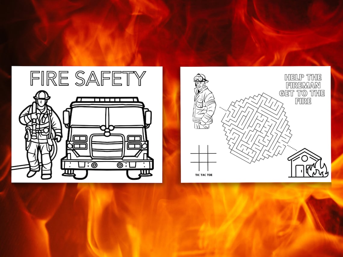 Firefighter Activity Printable for Kids | Fireman Birthday ...