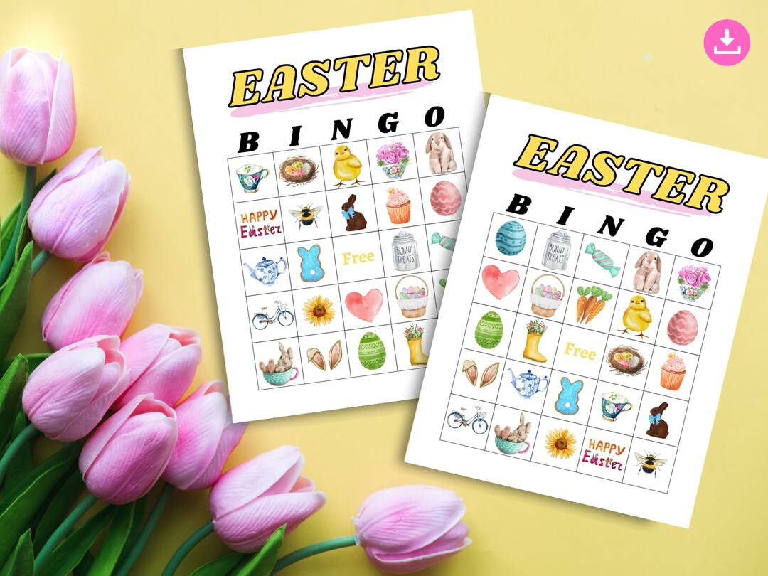Kids Easter Bingo, Sunday School Games, Easter Egg Hunt, Easter Games ...