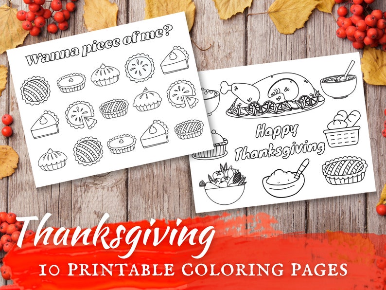 Printable Cute Coloring Pages, Thanksgiving Kids Activity, Coloring ...