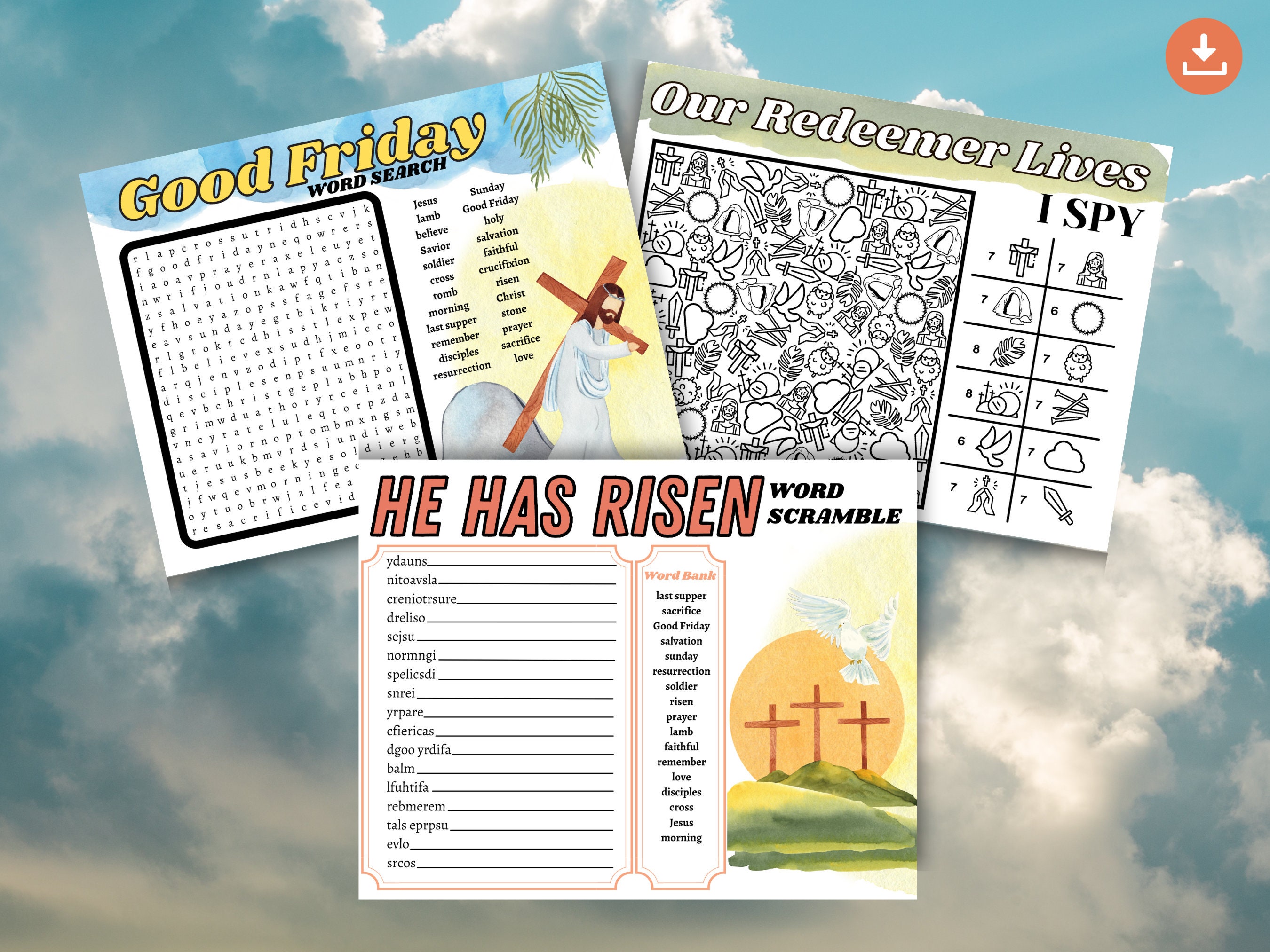 Christian Easter Activity Pages for Kids | He is Risen Printables ...