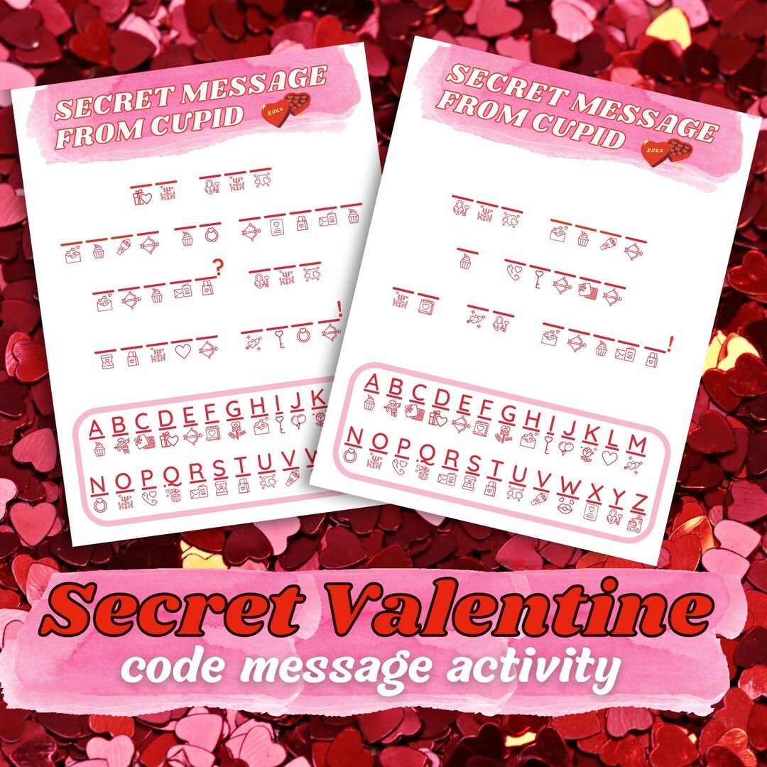 Valentine's Secret Code Activity: Printable Cupid Messages (PDF) - Etsy