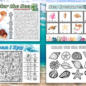 Mermaid Party Activity, Under the Sea Printable, Mermaid Party Favors ...