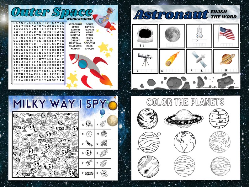 Outer Space Activity Printable for Kids | Astronaut Printables ...