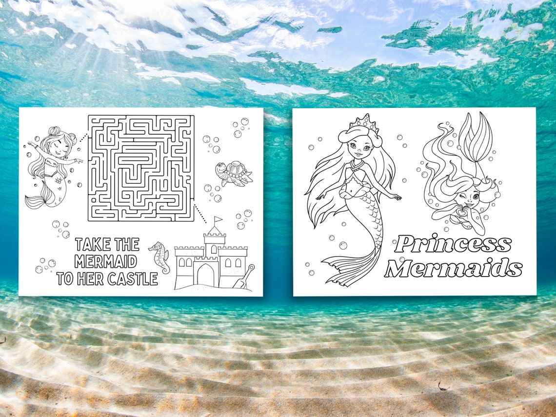 Mermaid Party Activity, Under the Sea Printable, Mermaid Party Favors ...