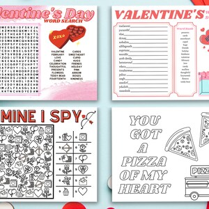 Printable Valentine's Day Kids Activity Pages, Valentines Word Search ...