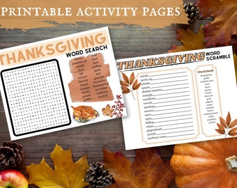 Autumn Fall Word Search Instant Download Printable - Etsy
