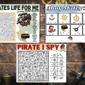 Pirate Activity Printables for Kids Printable Activity Sheets Pirate ...