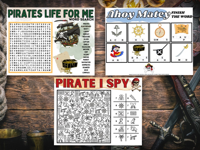 Pirate Activity Printables for Kids | Printable Activity Sheets ...