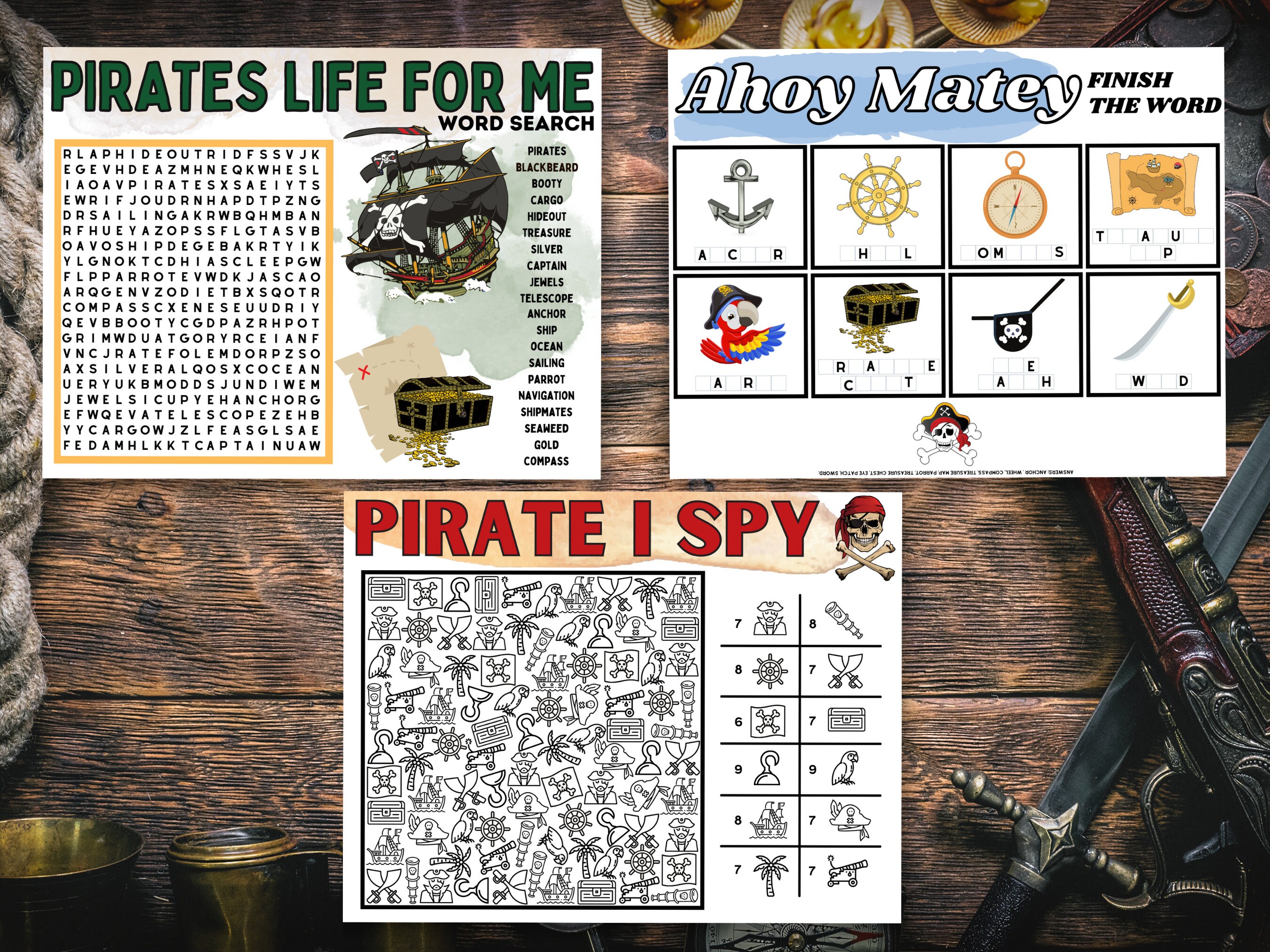 Pirate Activity Printables for Kids | Printable Activity Sheets ...