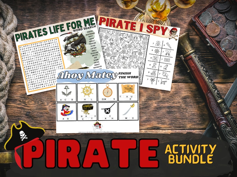 Pirate Activity Printables for Kids | Printable Activity Sheets ...