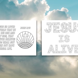 Christian Easter Activity Pages for Kids | He is Risen Printables ...