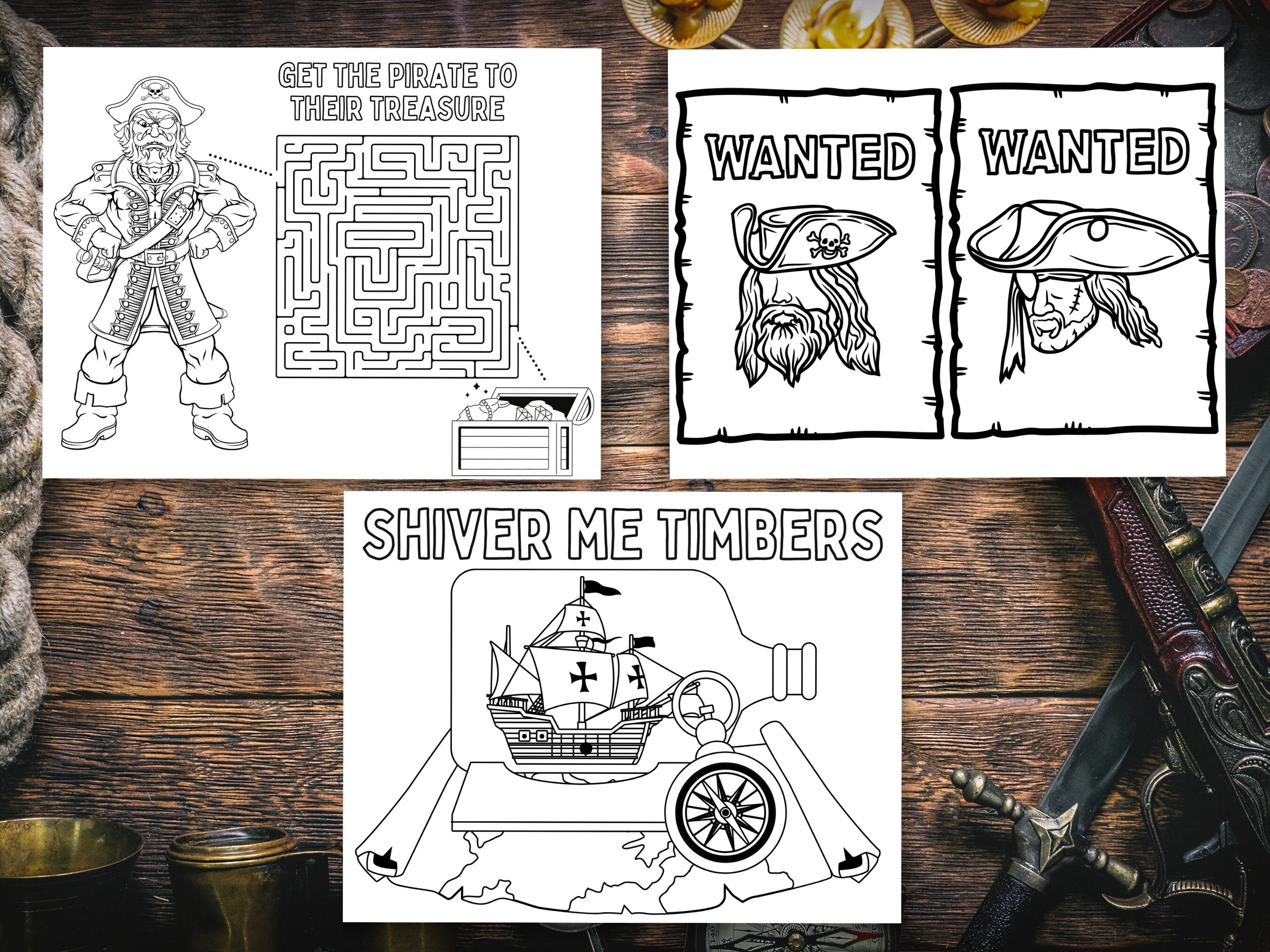 Pirate Activity Printables for Kids | Printable Activity Sheets ...
