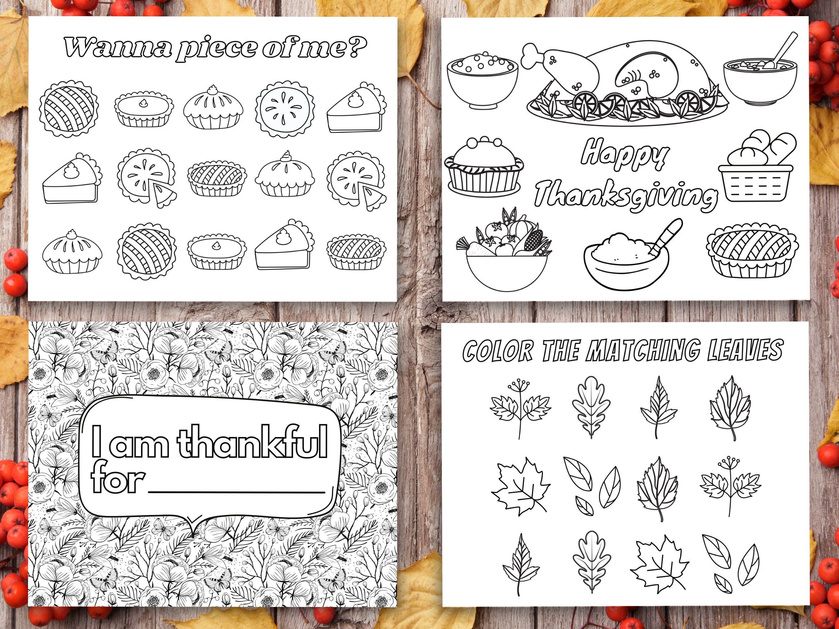 Printable Cute Coloring Pages, Thanksgiving Kids Activity, Coloring ...