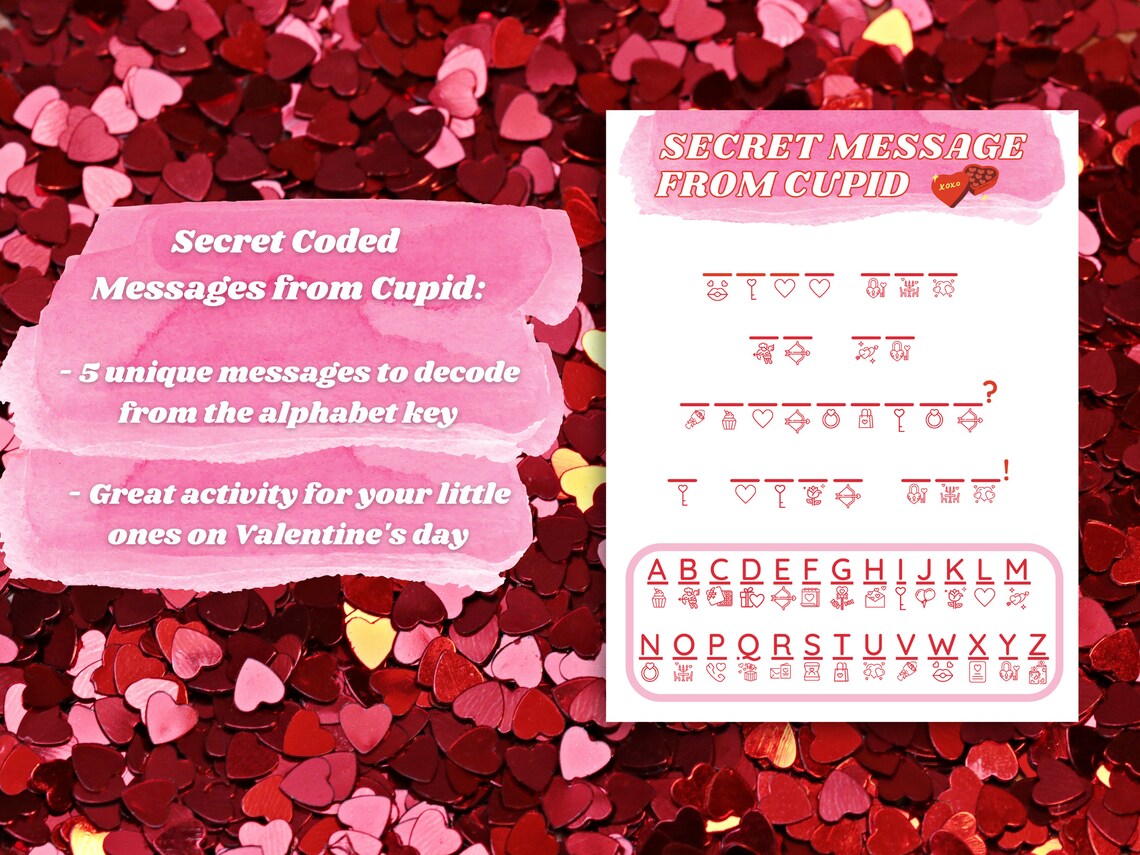 Valentine's Secret Code Activity: Printable Cupid Messages (PDF) - Etsy