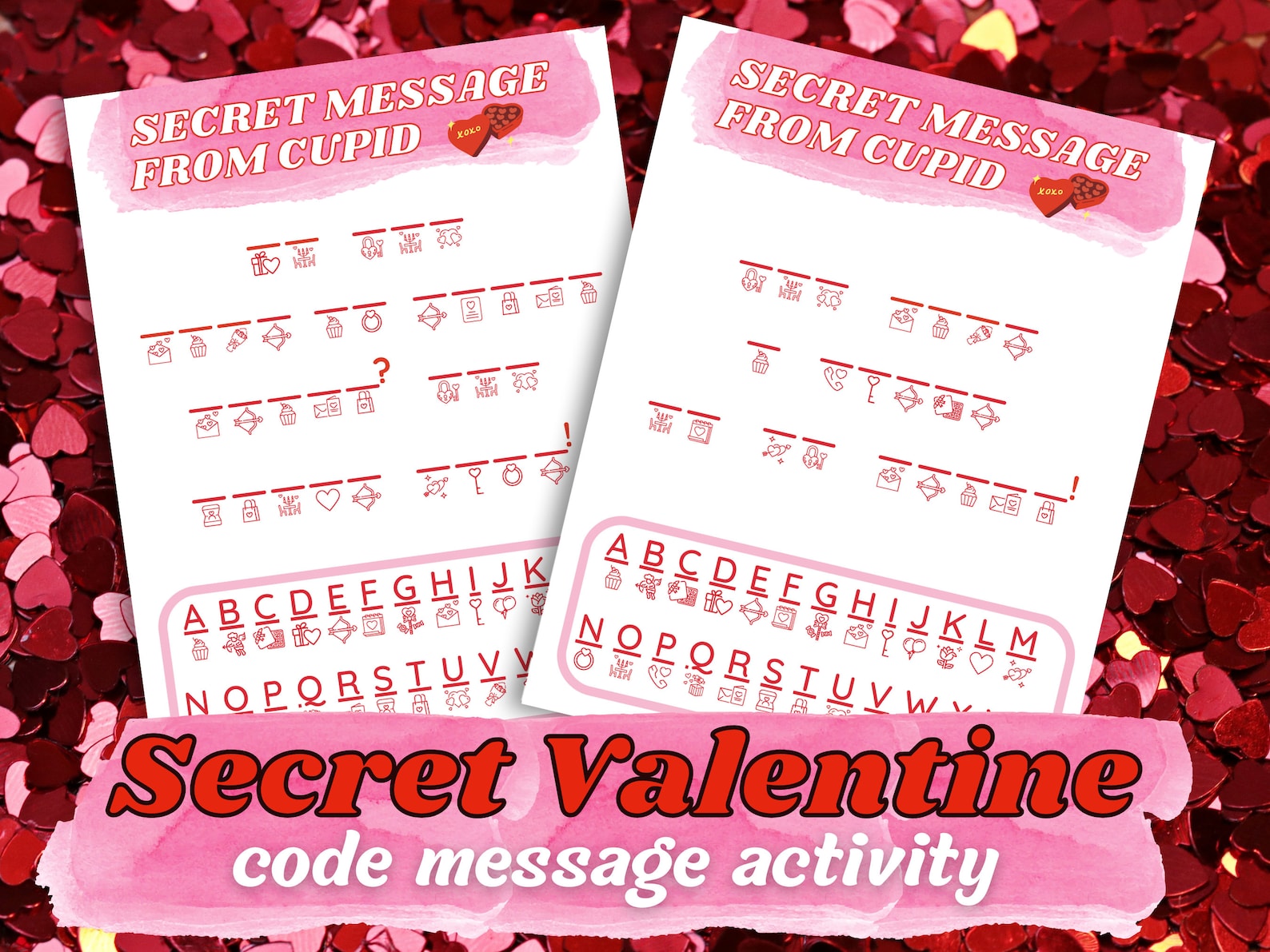 Valentine's Secret Code Activity: Printable Cupid Messages (PDF) - Etsy