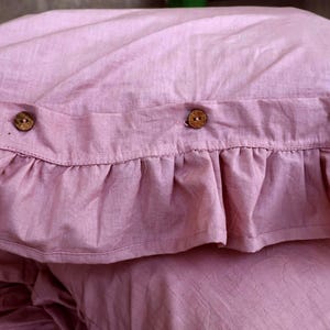 Blush Pink Cotton Duvet Cover Ruffled Cotton Duvet Cover With 2 ...