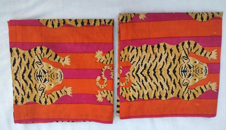 Hand Block Printed Cotton Cushion Cover Set of 2: Boho Chic - Etsy