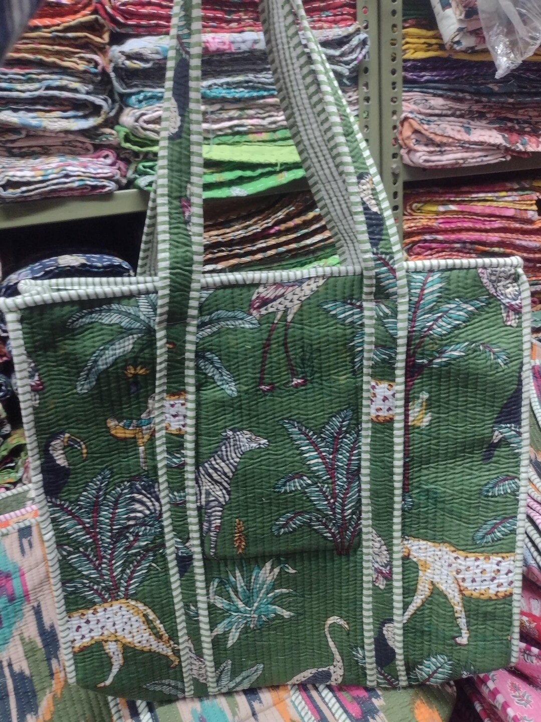 Jaipur Print Tote Bag , Tote Bag, Handle Bag, Comfortable Book Bag ...