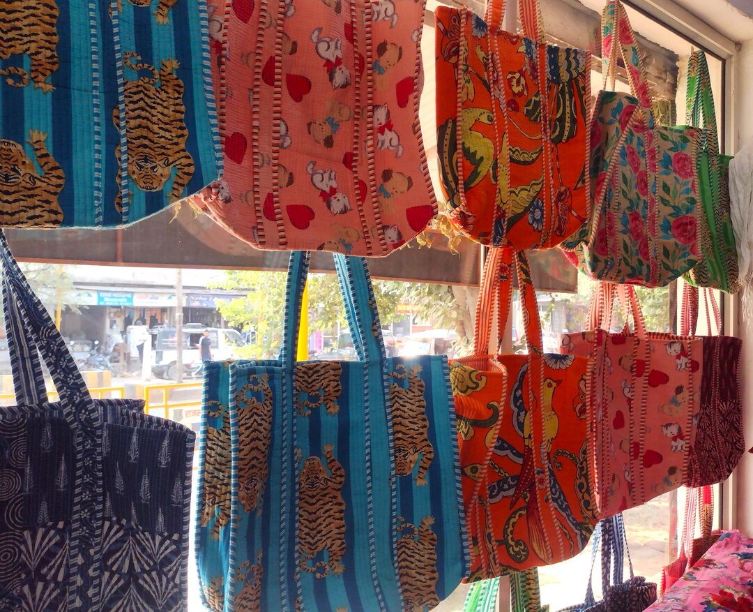 Indian Tibetan Tiger Print Tote Bag, Handle Bag, Comfortable Book Bag ...