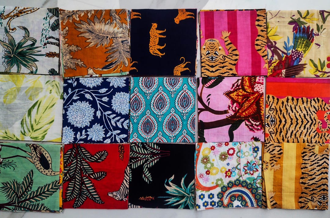 Cotton Fabric Cut Pieces for Sewing, Quilting Craft , DIY Patchwork ...