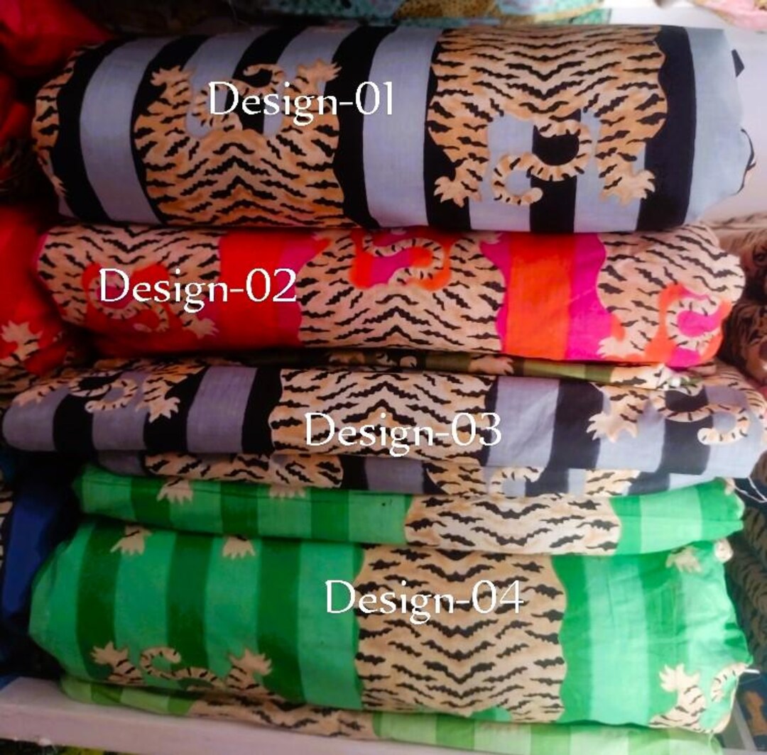 Hand Block Printed Cotton Fabric: Indian Floral Print, Quilting ...