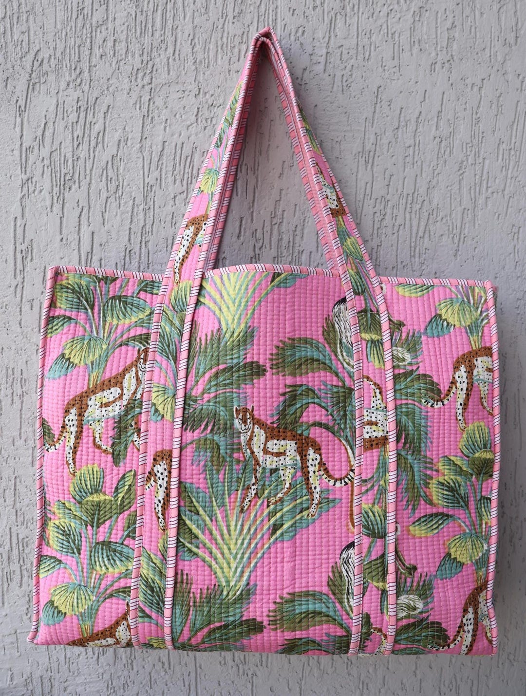 Sac cabas indien en coton imprimé : sac cabas fait main, cartable ...