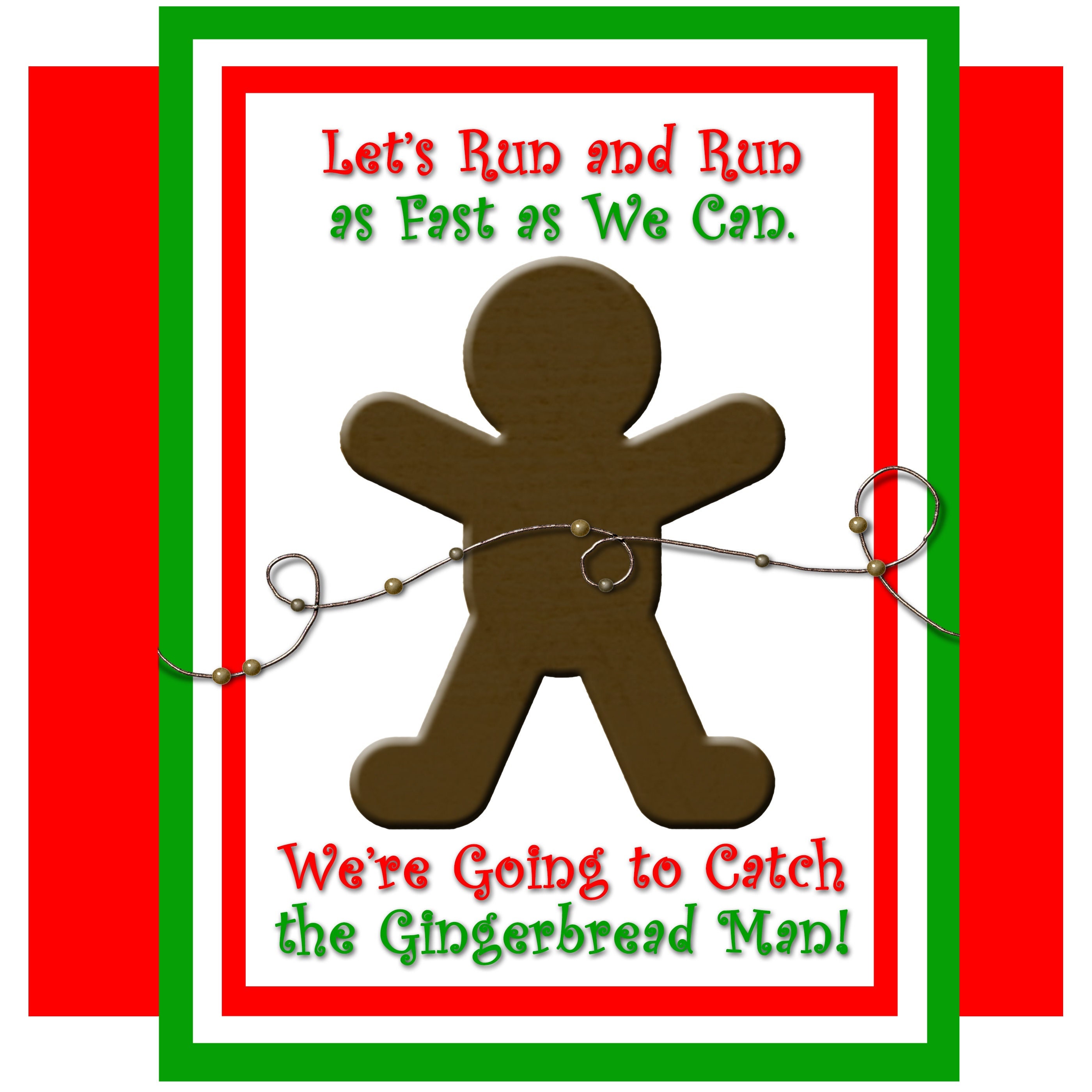 Gingerbread Man Indoor Treasure Hunt for Kids Printable - Etsy