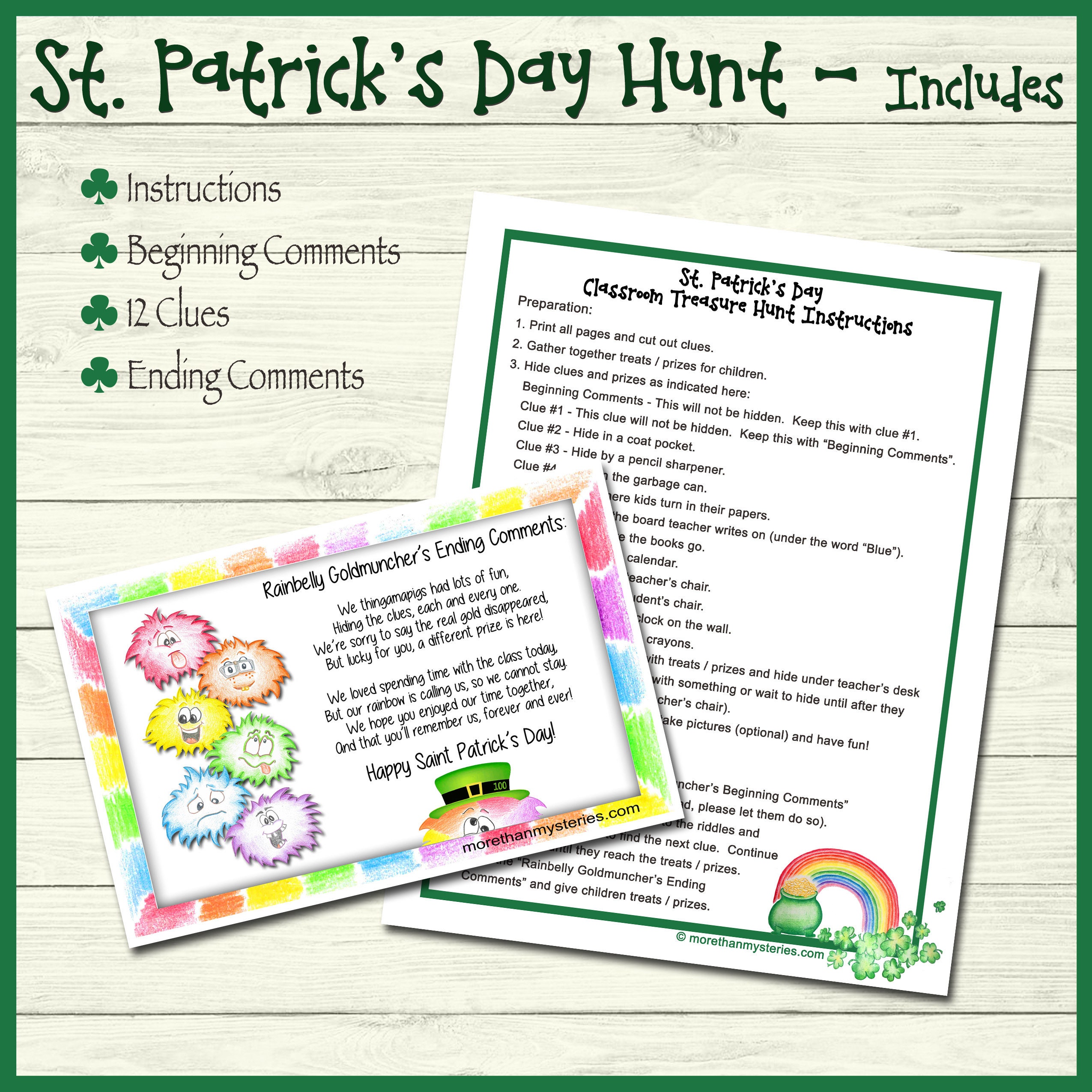 TEACHERS St. Patrick's Day Treasure Hunt for Classroom - Etsy