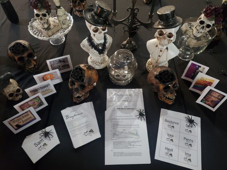 Scripted Murder Mystery Party Game wasted Witch 8 Players Printable - Etsy