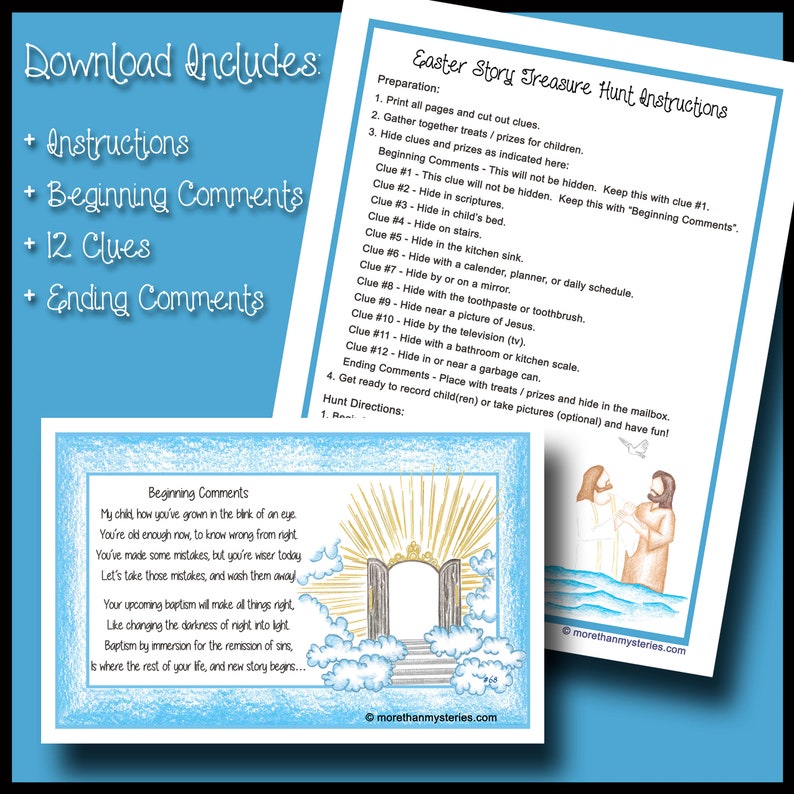 Baptism Treasure Hunt for Kids - Etsy